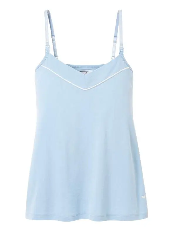 PETITE PLUME Luxe Pima Cotton Maternity/nursing Camisole - Periwinkle