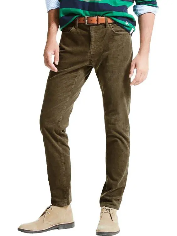 Brooks Brothers Cotton Stretch Corduroy Pants - Tarmac