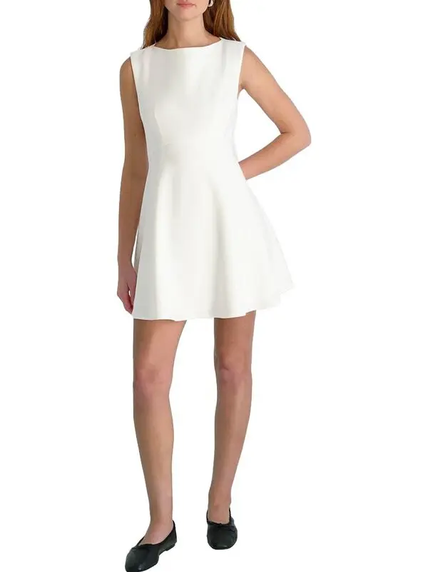 French Connection Whisper Fit & Flare Minidress - Summer White