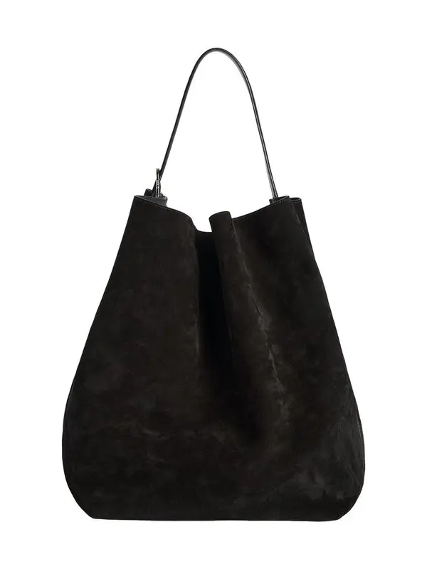 TOTEME Belted Suede Tote Bag - Brown