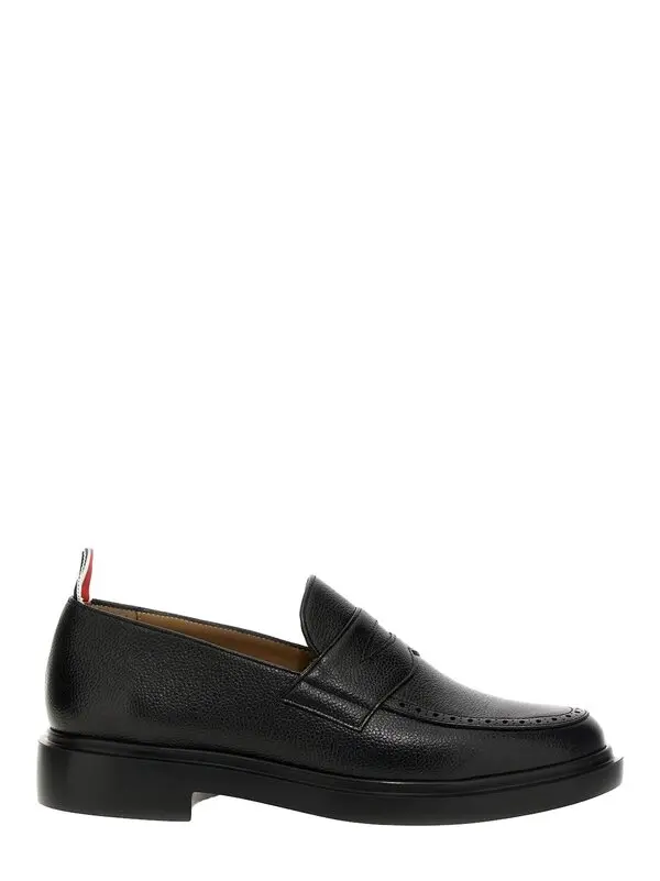 Thom Browne Leather Loafers - Black