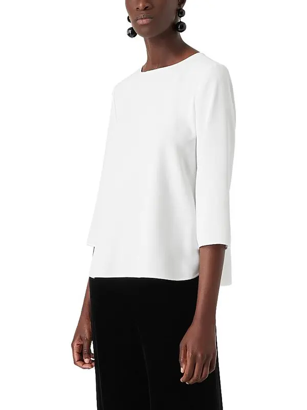 Emporio Armani Enver Satin Blouse - Solid Dark