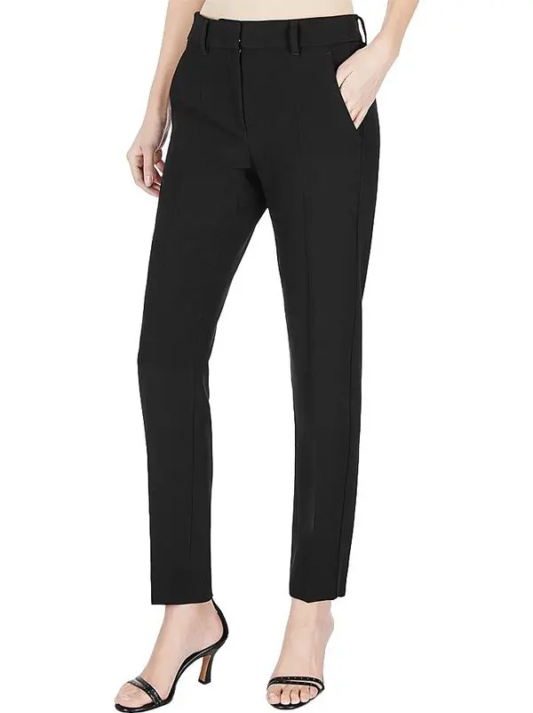 Emporio Armani Cady Crepe Trousers - Solid Black