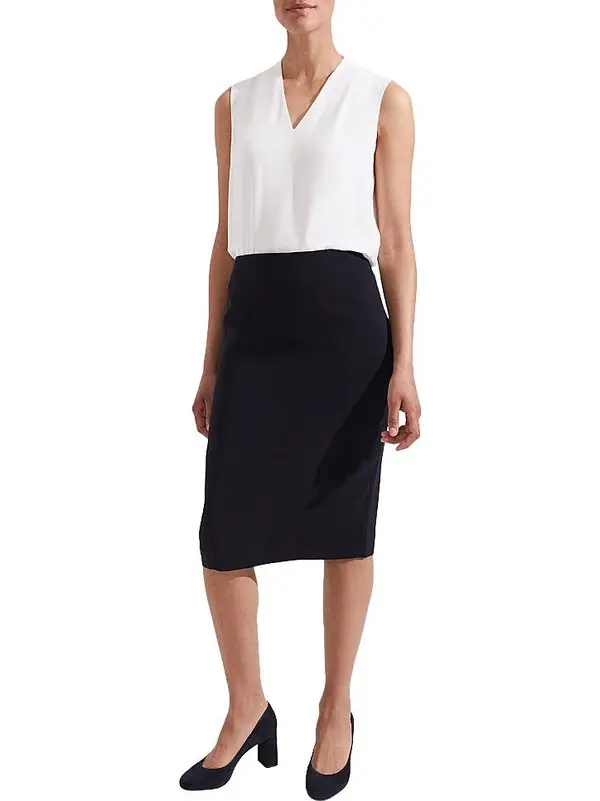 HOBBS LONDON Stevie Pencil Skirt - Navy