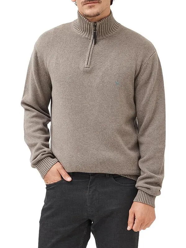 Rodd & Gunn Merrick Bay Quarter-zip Sweater - Almond