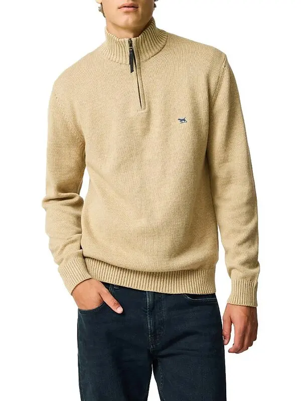 Rodd & Gunn Merrick Bay Quarter-zip Sweater - Barley