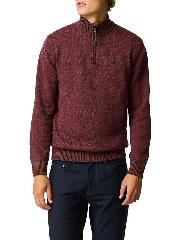 Rodd & Gunn Merrick Bay Quarter-zip Sweater - Flame
