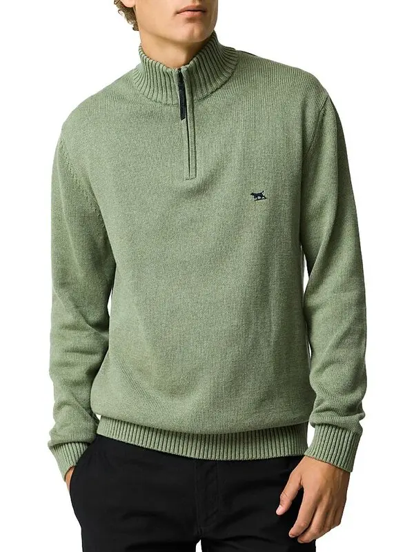 Rodd & Gunn Merrick Bay Quarter-zip Sweater - Thyme