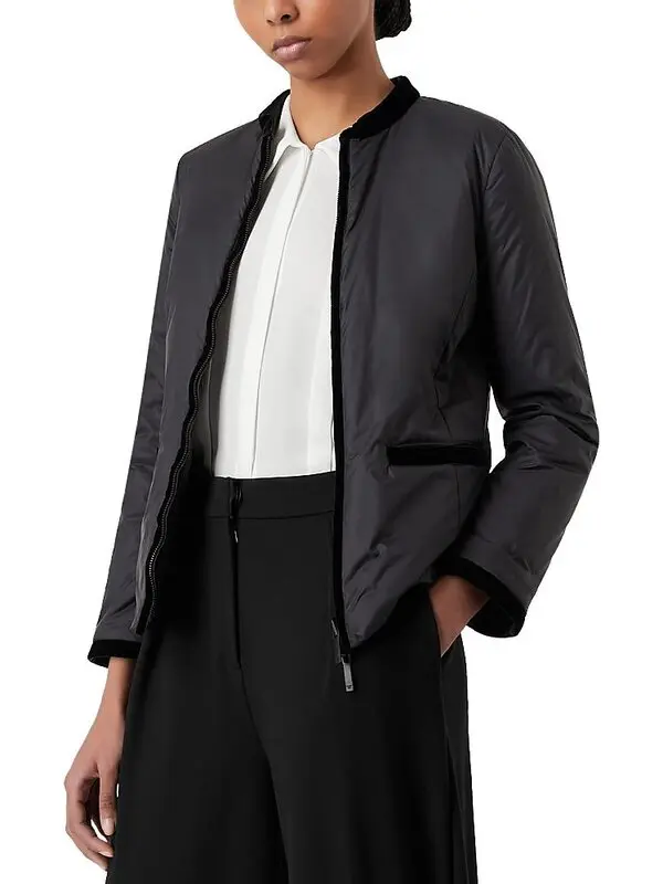 Emporio Armani Reversible Guru Collared Jacket - Solid Black