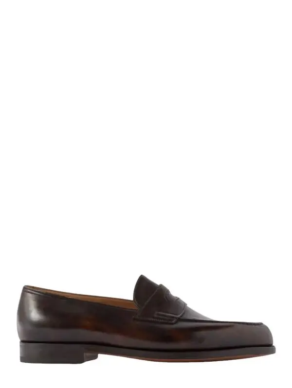 John Lobb Lopez Leather Penny Loafers - Brown