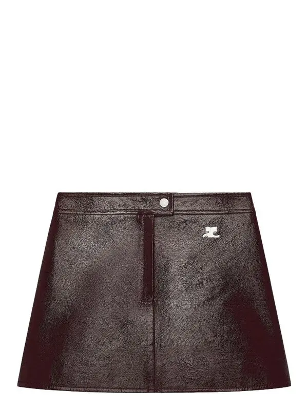 COURREGES Re-edition Vinyl Mini Skirt - Red