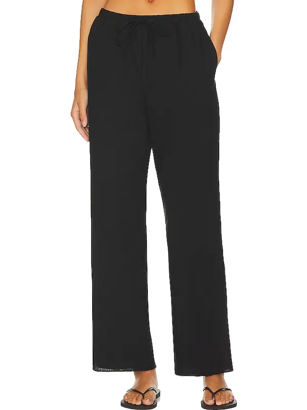 SNDYS Linen Pants - Black