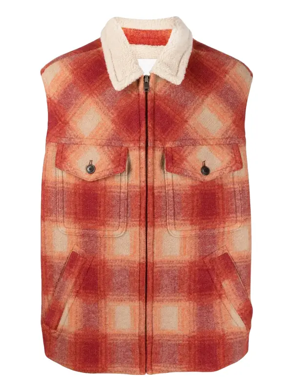 MARANT Kiran Zip-up Gilet - Orange