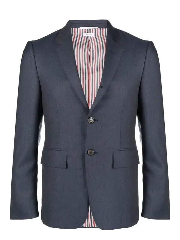Thom Browne Single-breasted Button Blazer - Blue
