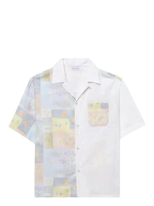 John Elliott Floral-print Short-sleeve Shirt - White