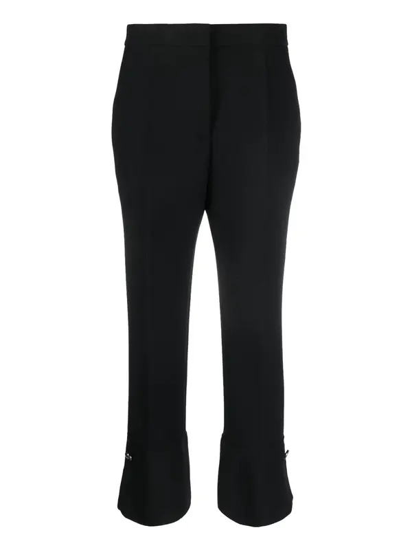 MSGM Pressed-crease High-waisted Trousers - Black