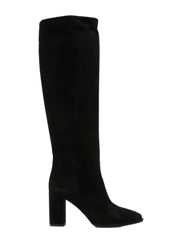 LE SILLA Elsa 85mm Suede Boots - Black
