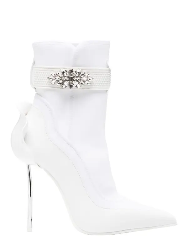 LE SILLA Snorkeling 110mm Ankle Boots - White