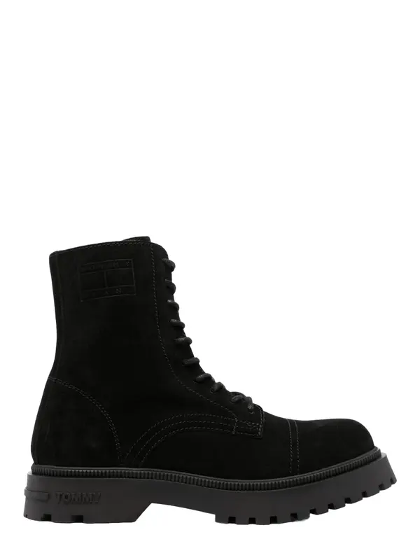 Tommy Hilfiger Lace-up Suede Boots - Black