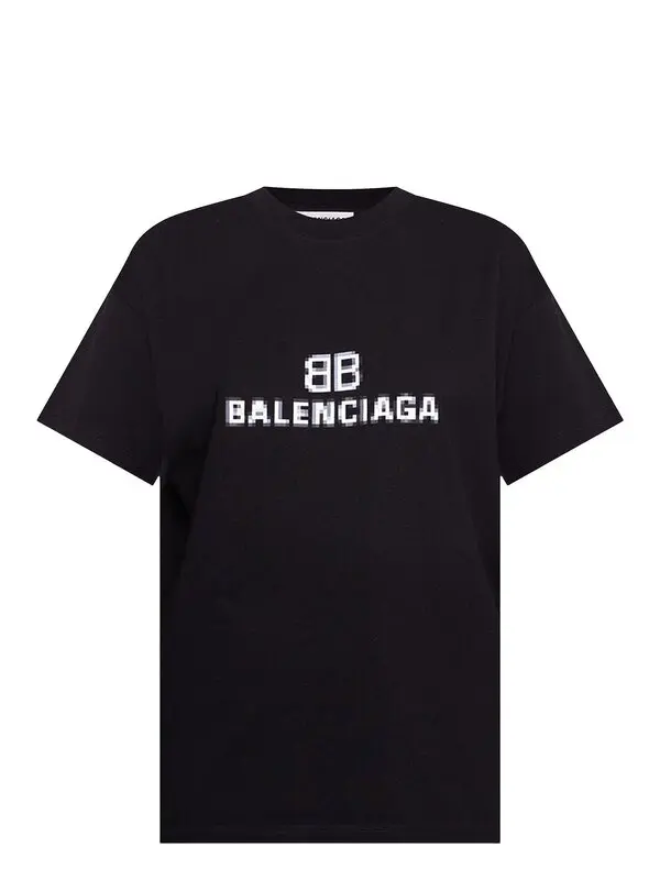 Balenciaga Bb Pixel T-shirt - Black