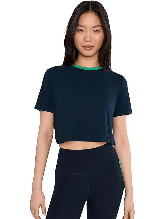 Splits59 Djuna Crop Ringer - Navy