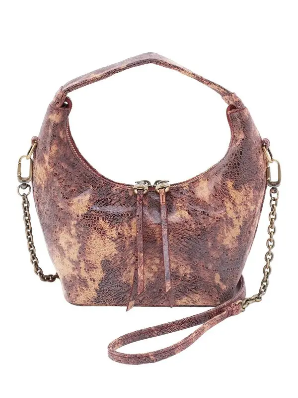 Hobo Small Astrid Embossed Leather Crossbody Bag - Autumn Sky