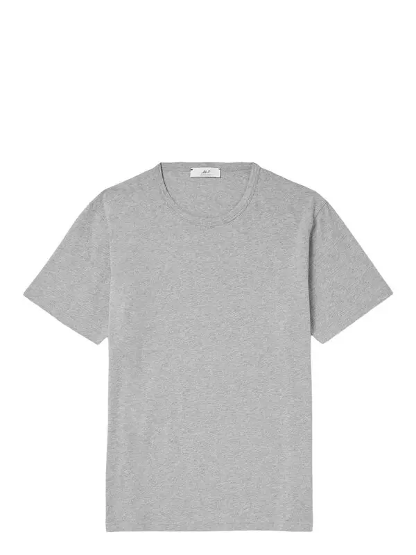 Mr P. Cotton-jersey T-shirt - Gray