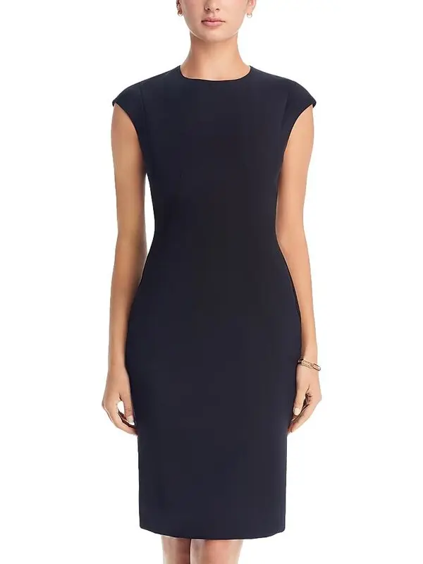Hugo Boss Dironah Wool Sheath Dress - Black