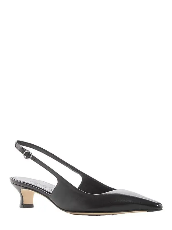 AeydĒ Catrina Slingback Kitten Heel Pumps - Black
