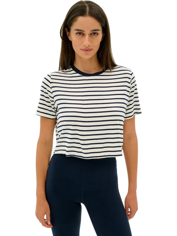 Splits59 Djuna Crop Ringer - Indigo Stripe
