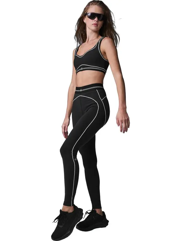 Alo Yoga Airbrush Heart Throb Legging - Black & White