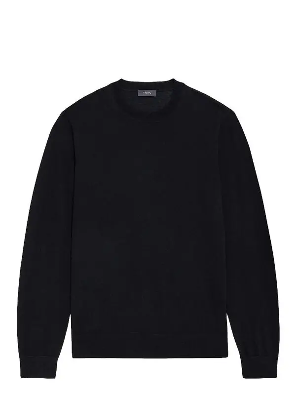 Theory Wool Crewneck Sweater - Black
