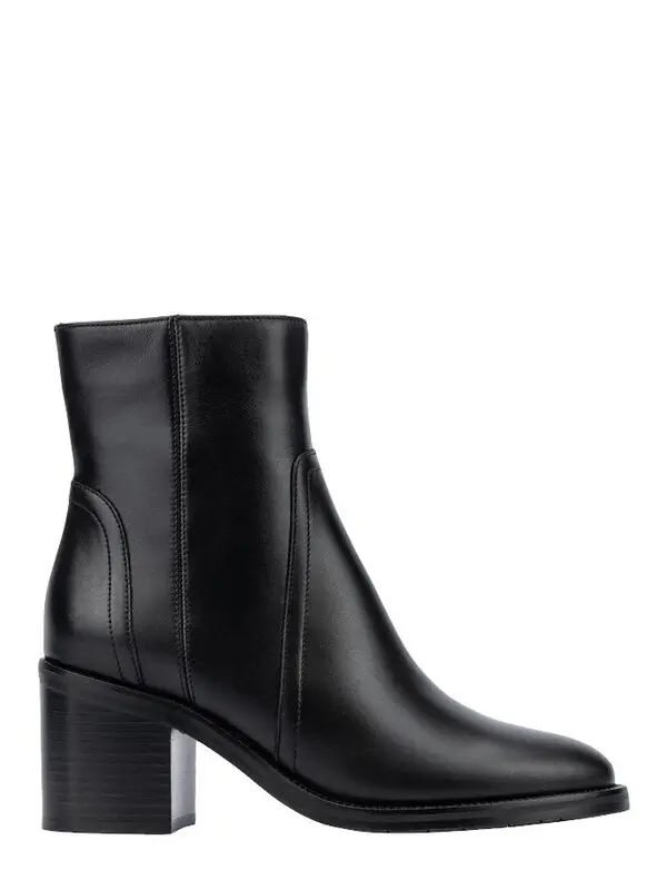 Aquatalia Janella 70mm Leather Ankle Boots - Black