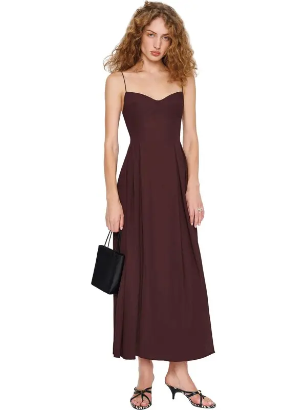 REFORMATION Jaelyn Midi Dress - Brown