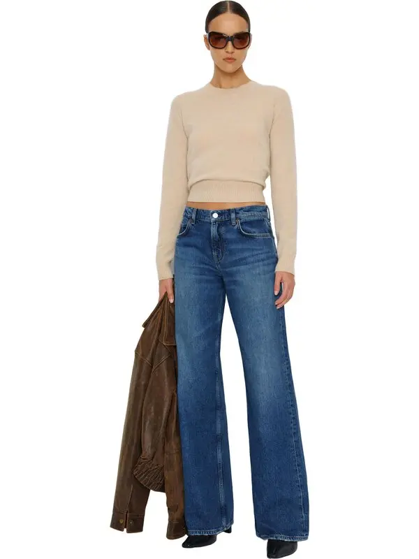REFORMATION Cary Low Rise Wide Leg Jeans - Maggiore