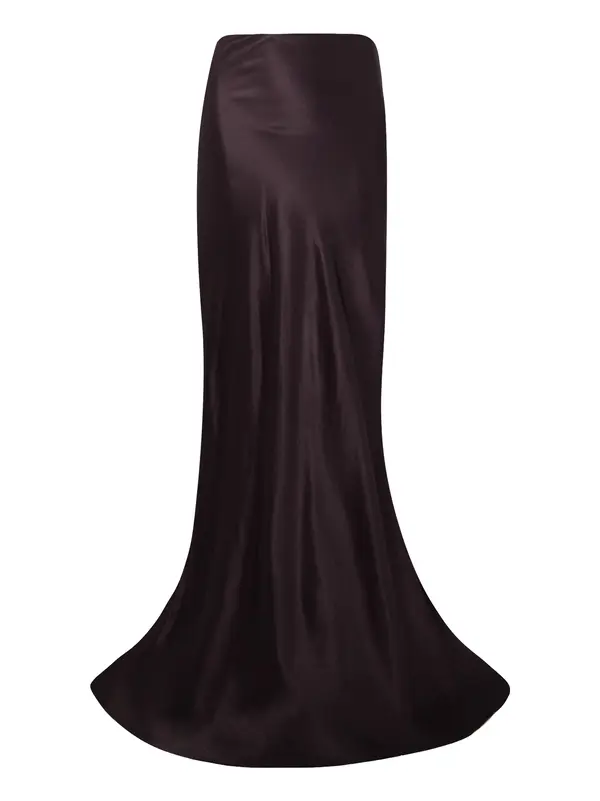 ANN DEMEULEMEESTER Madeleen Satin Maxi Skirt - Purple