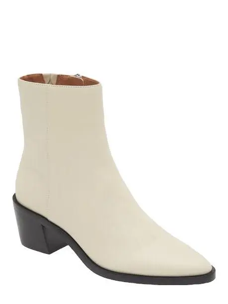 Madewell The Darcy Leather Ankle Boots - Pale Parchment