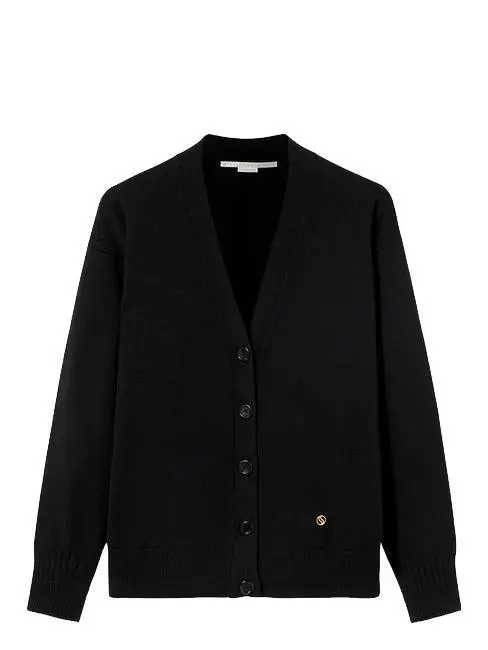 Stella McCartney V-neck Long-sleeved Cardigan - Black
