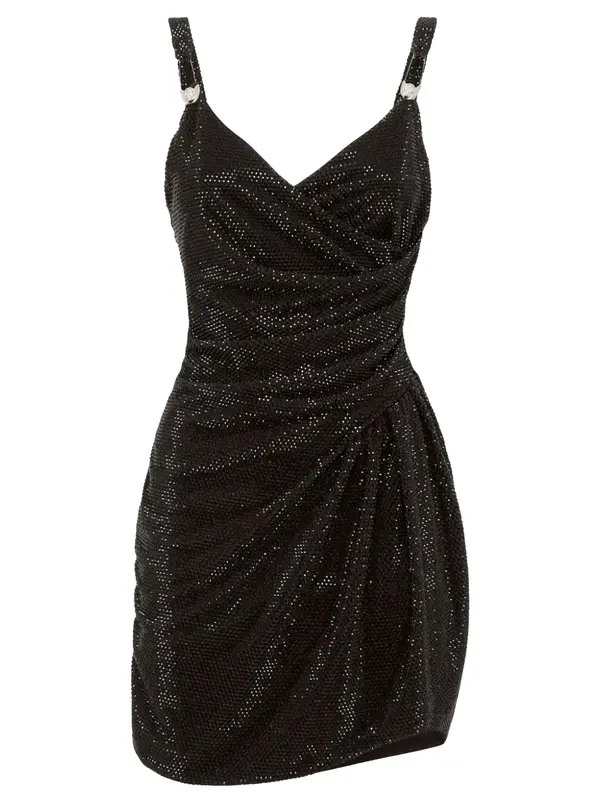 Philipp Plein Crystal-embellished Mini Dress - Black