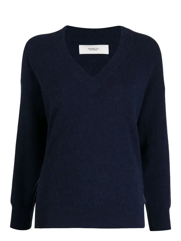 Pringle Of Scotland V-neck Cashmere Jumper - Blue
