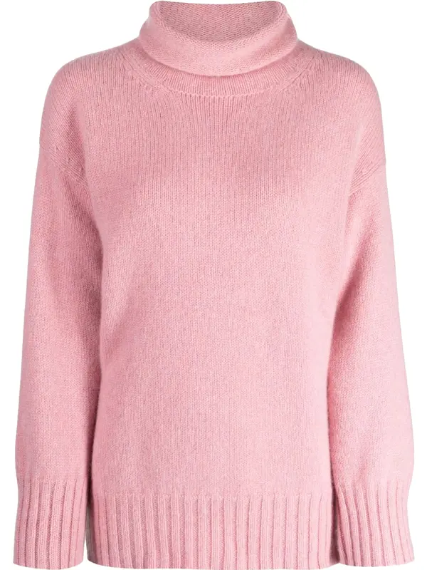 Pringle Of Scotland Roll-neck Cashmere Jumper - Pink