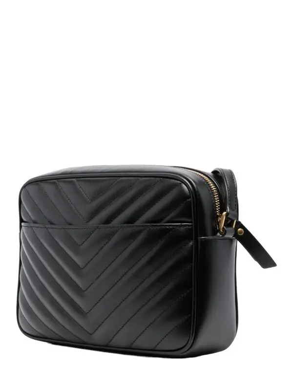 Saint Laurent Lou Quilted Shoulder Bag - Black