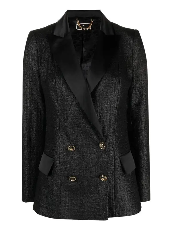 Elisabetta Franchi Double-breasted Blazer - Black