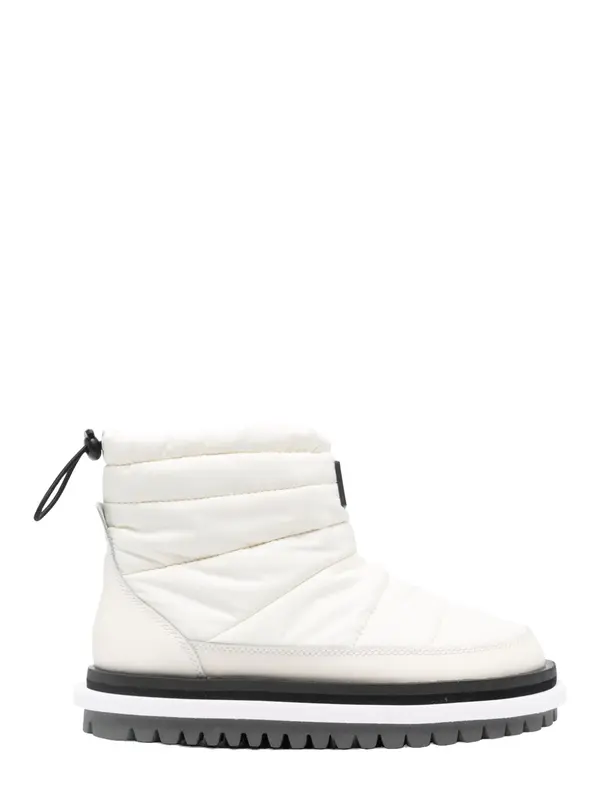 Tommy Hilfiger Logo-patch Padded Ankle Boots - White