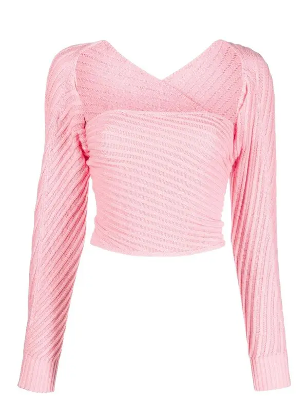 Gimaguas Marianne Mangas Ribbed-knit Jumper - Pink