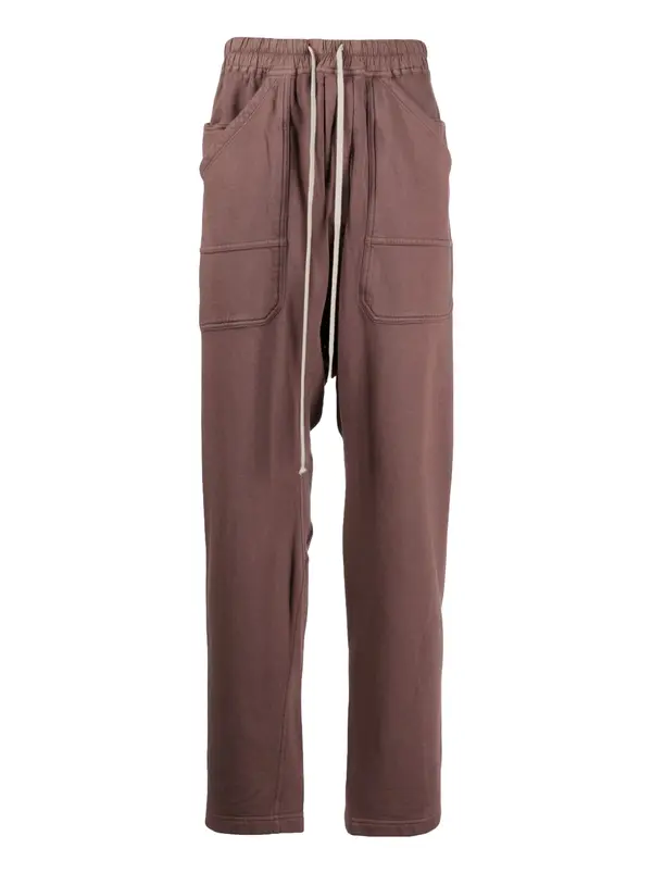 Rick Owens Drawstring-waistband Drop-crotch Trousers - Purple