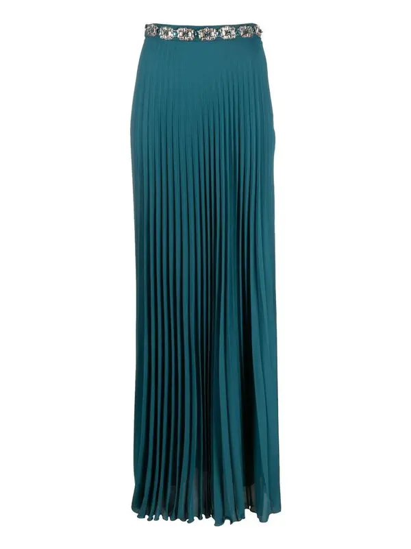 Elisabetta Franchi Pleated Maxi Skirt - Blue