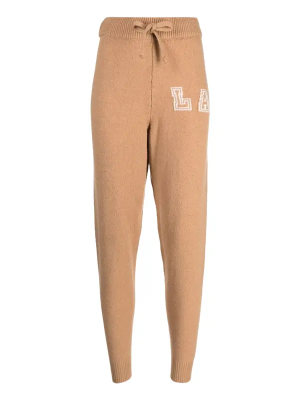 Joshua Sanders Patterned Intarsia-knit Track Pants - Brown
