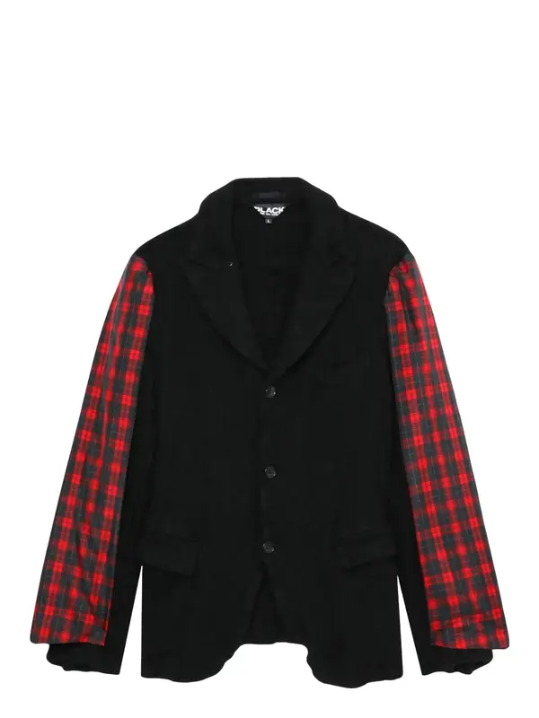 BLACK COMME DES GARÇONS Panelled Single-breasted Blazer - Black