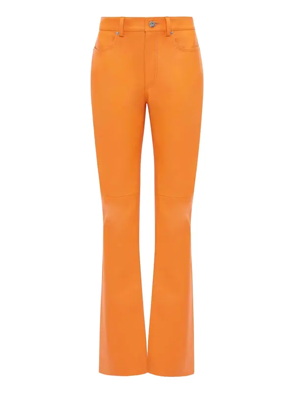 JW Anderson Leather Bootcut-leg Trousers - Orange